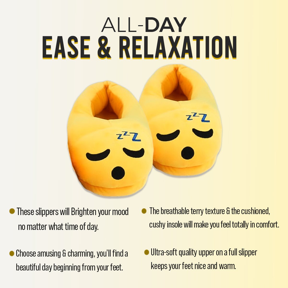 Kids Sleepy Emoji Slippers Warm & Comfortable – Marsa official